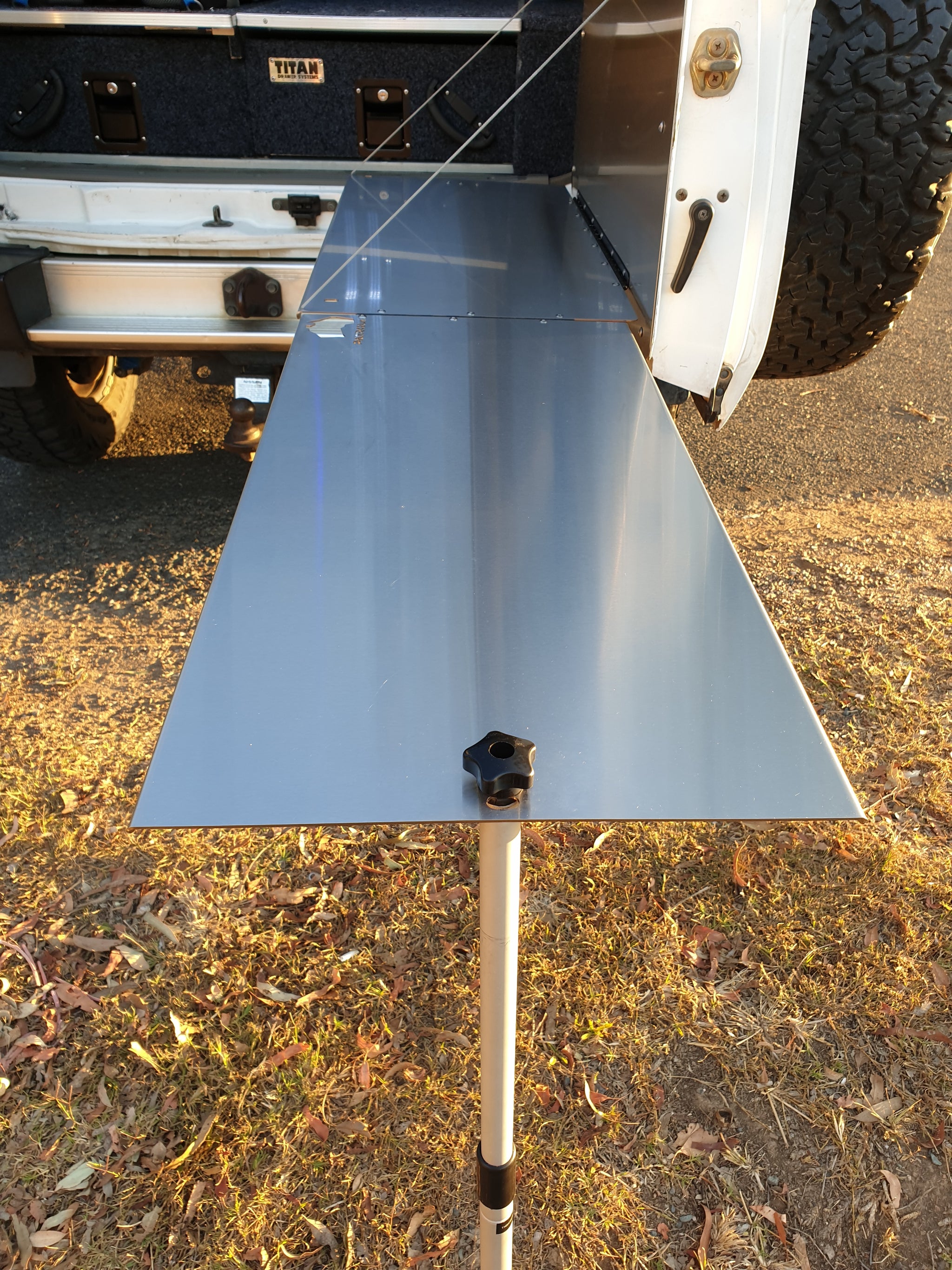 Toyota 75-78 Series Troopy Stainless Steel Deluxe Barn Door Tables ...